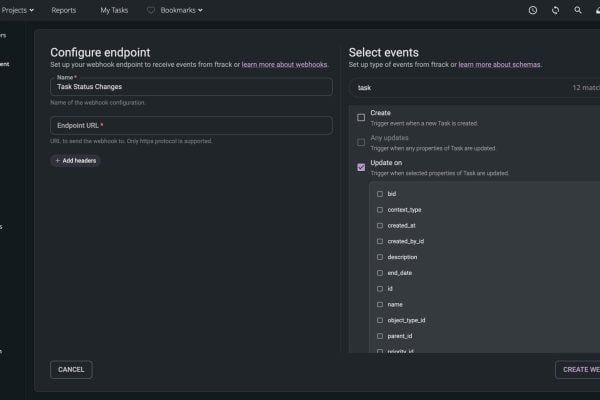 The new webhooks UI, external URL linking, and more - ftrack