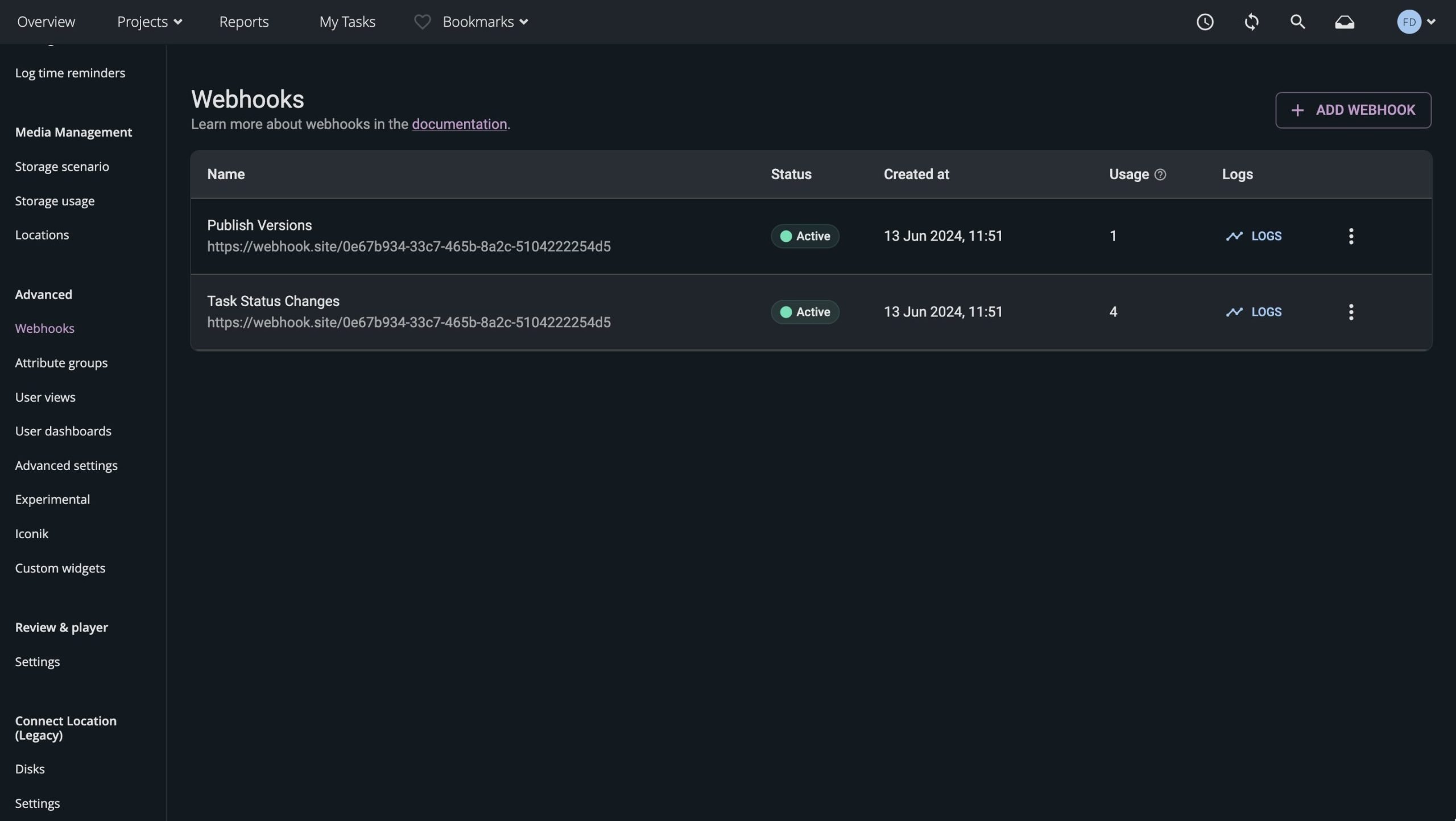 The new webhooks UI, external URL linking, and more - ftrack