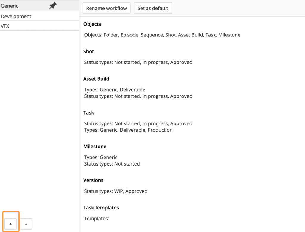 Workflows - Create and customise tasks to your project - ftrack